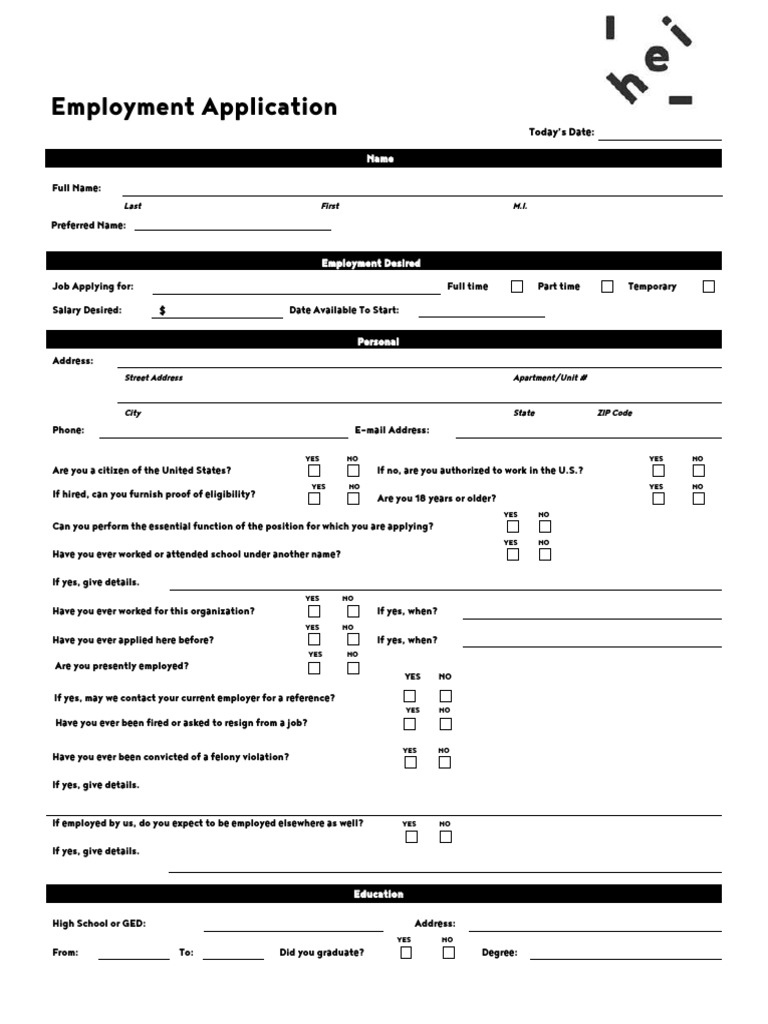 HEI+Schools+Job+Application+form+fillable+rev+2 2023 PDF | PDF