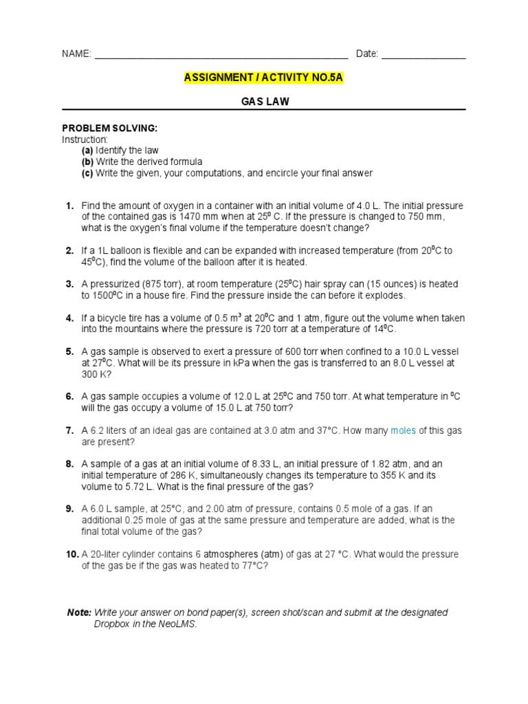 Chem_Assignment_No.5A-GASES(2).docx | PDF