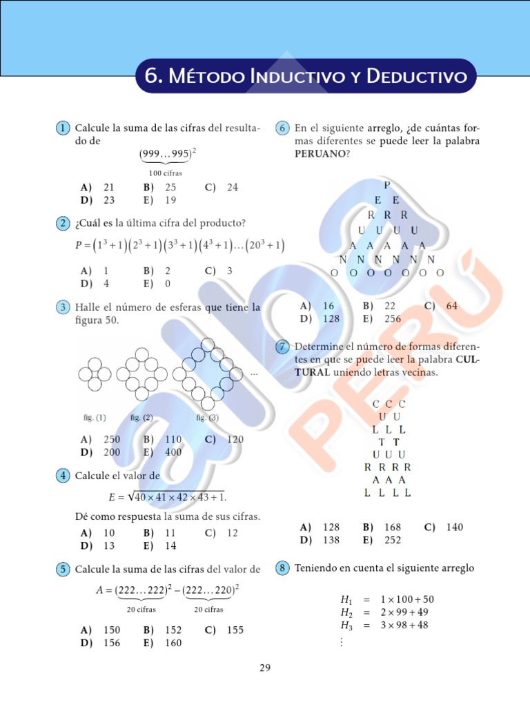 Razonamiento Inductivo - Deductivo | PDF | Razonamiento | Lógica