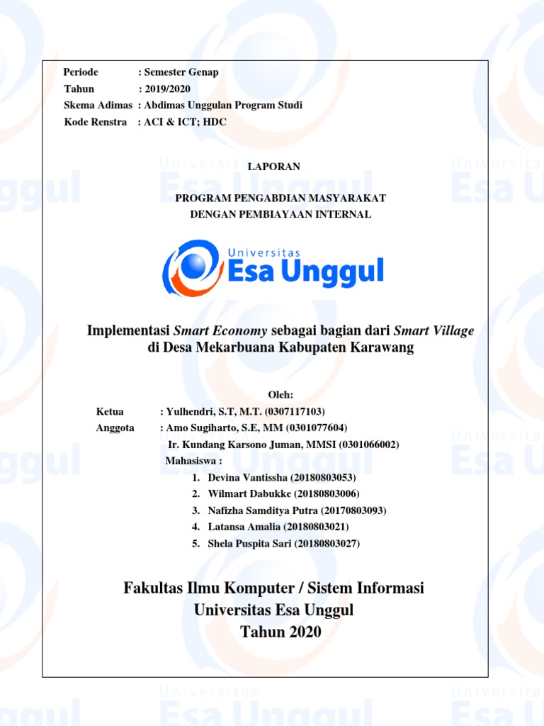 Implementasi Smart Economy Sebagai Bagian Dari Smart Village Di Desa ... Implementasi Smart Economy Sebagai Bagian Dari Smart Village Di Desa ...