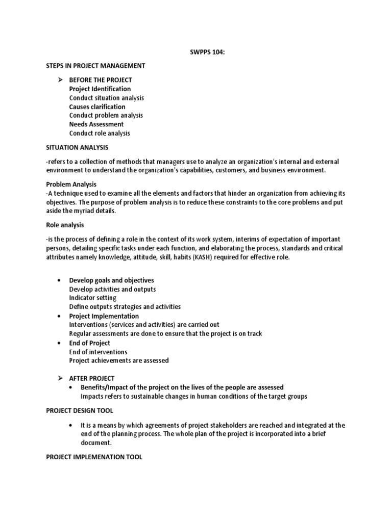 Project Management Steps and Tools | PDF | Career & Growth | Business