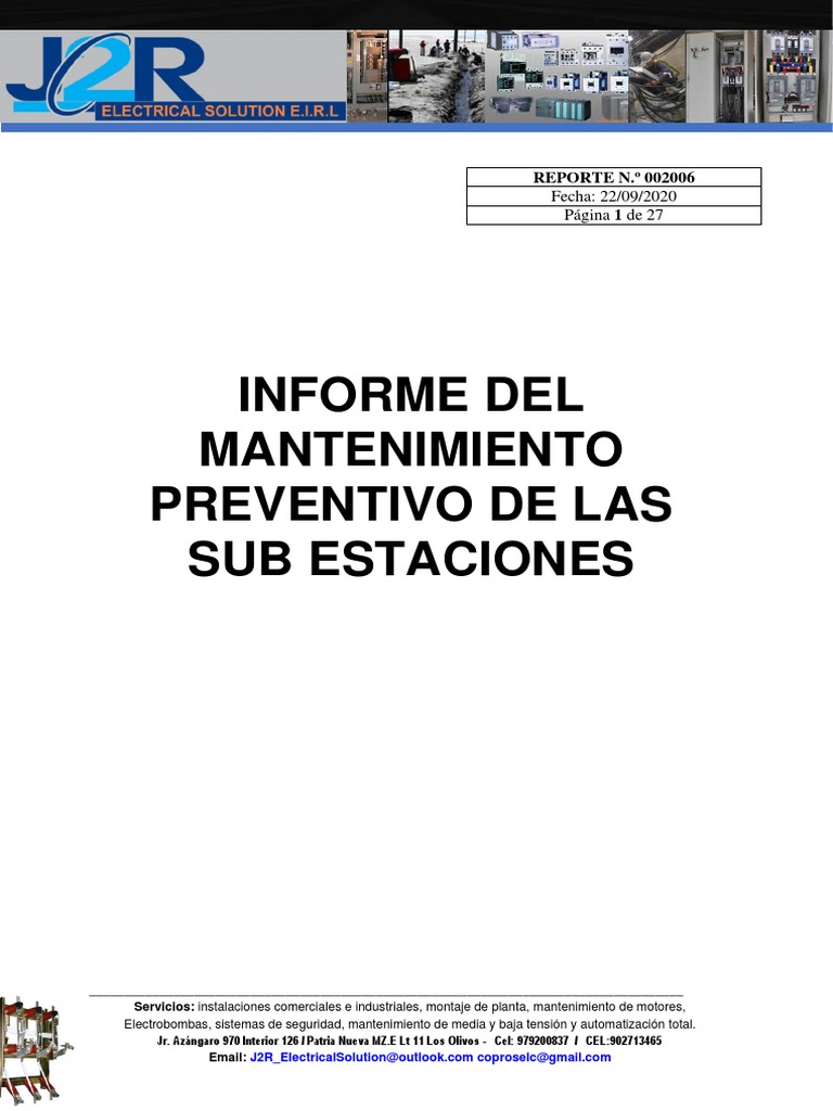 INFORME DE Sub Estaciones | PDF