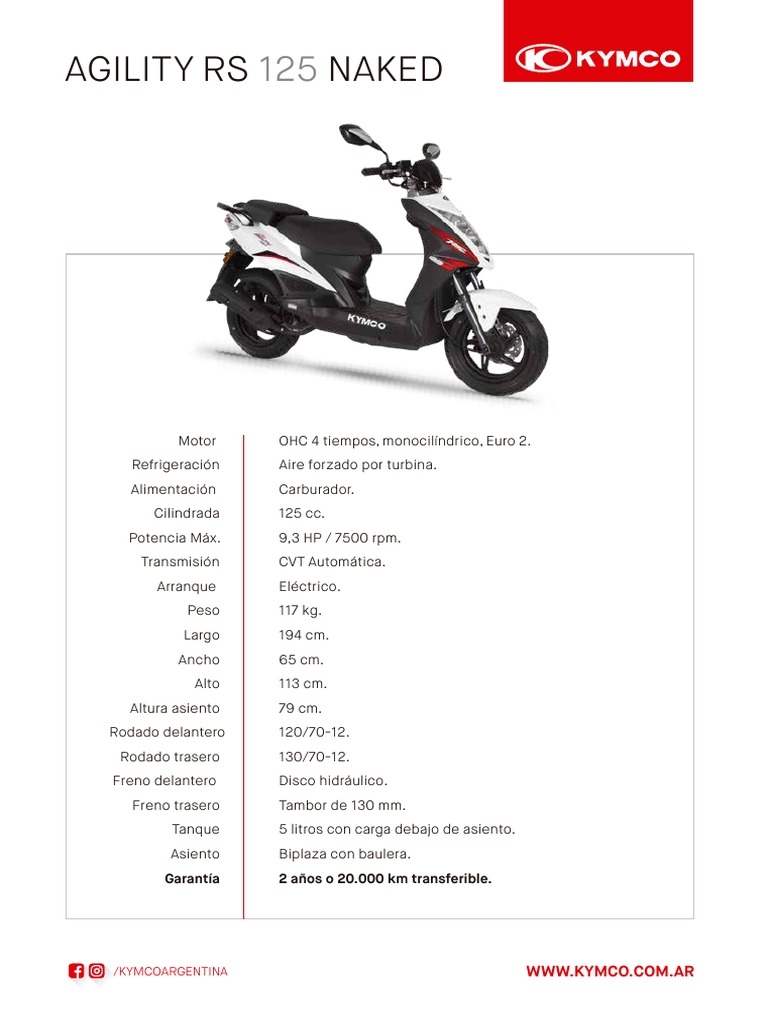 Kymco - Agility Rs 125 Naked PDF | PDF