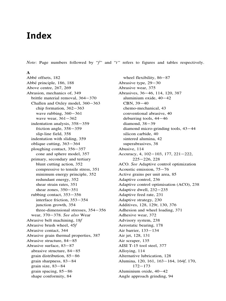 Index - 2014 - Principles of Modern Grinding Technology PDF | PDF | Grinding (Abrasive Cutting ...