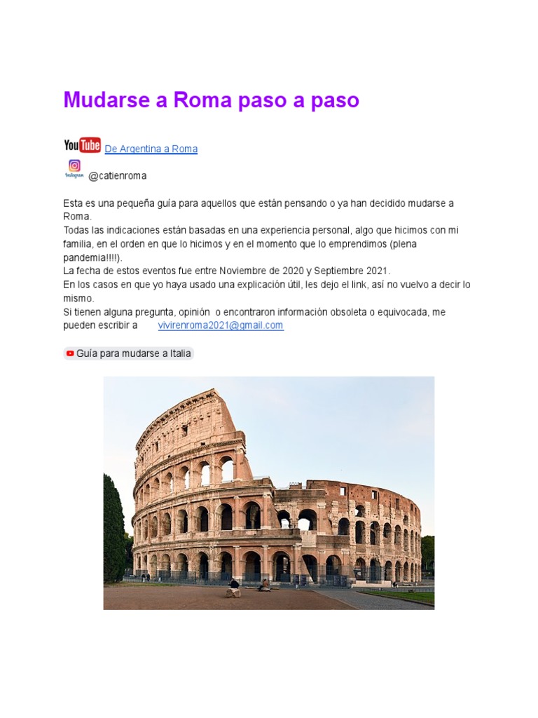 Guia para Vivir en Roma PDF | PDF | Costo de la vida | Bancos Guia para Vivir en Roma PDF | PDF | Costo de la vida | Bancos