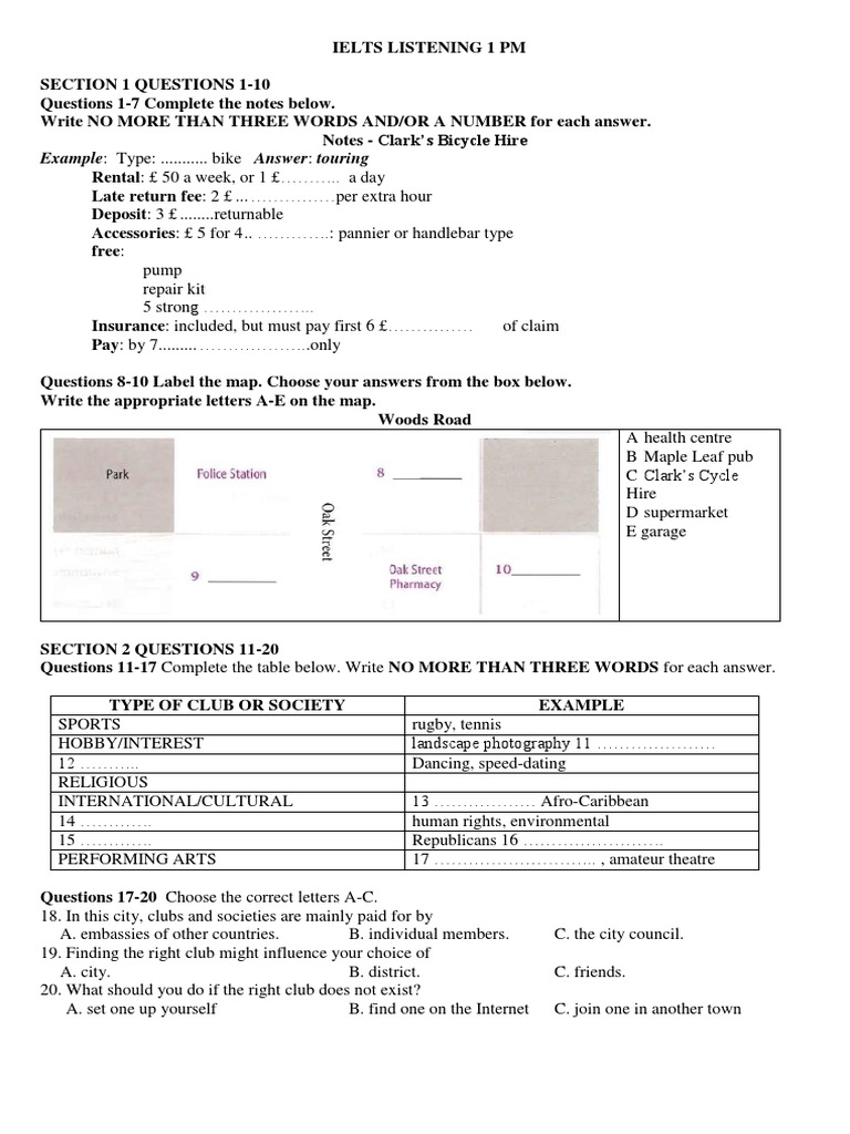 PM LISTENING PRACTICE TESTS 1-4.pdf | PDF