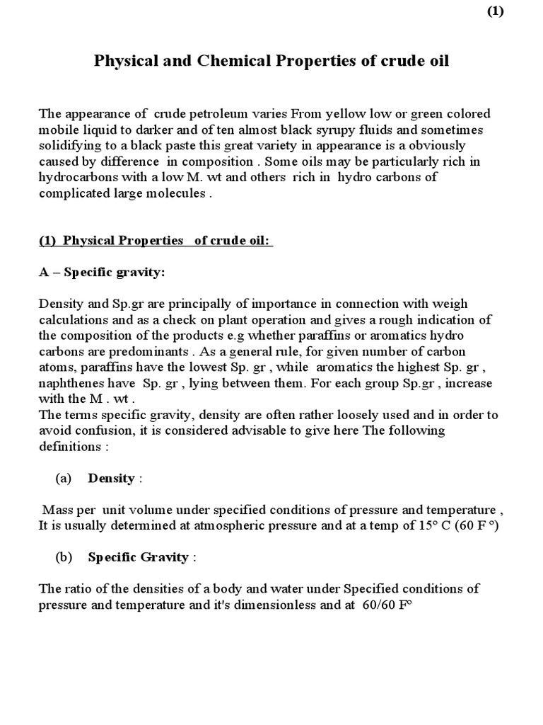 EVALUATION of CRUDE | PDF