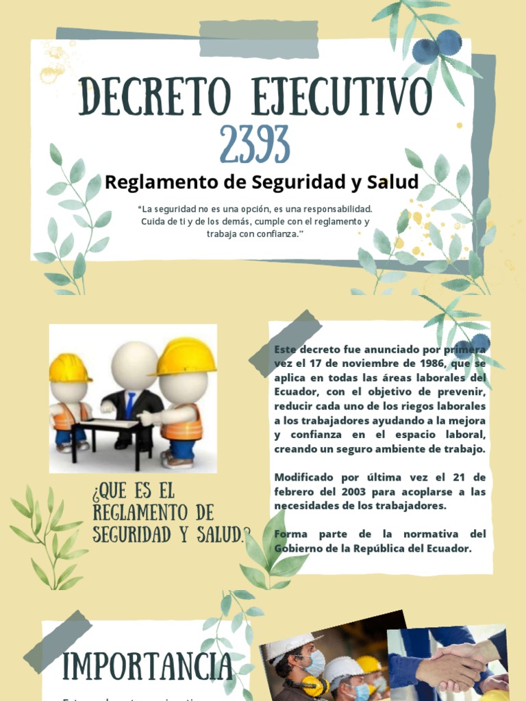 PRESENTACION Decreto 2393 y Codigo de Trabajo. - PDF | PDF