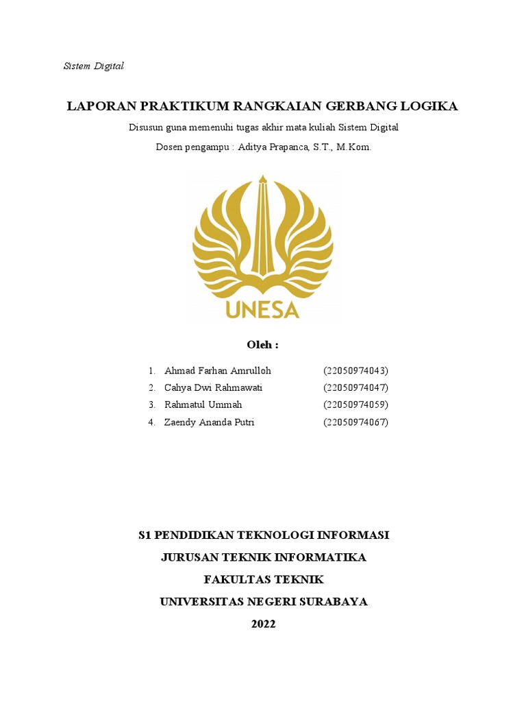 Laprak Sistem Digital Gerlog | PDF