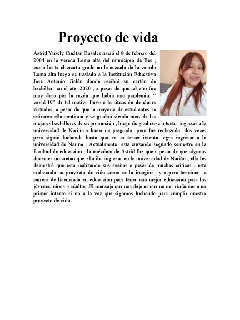 Proyecto de Vida | PDF