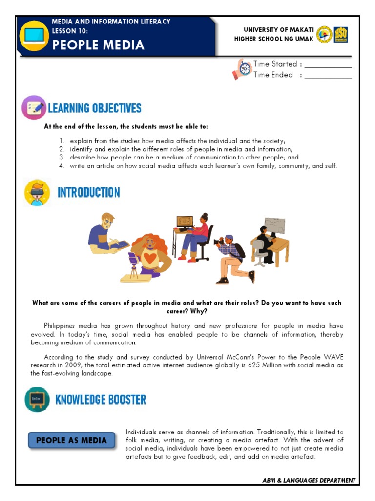 MIL Lesson 10 - People Media PDF | PDF