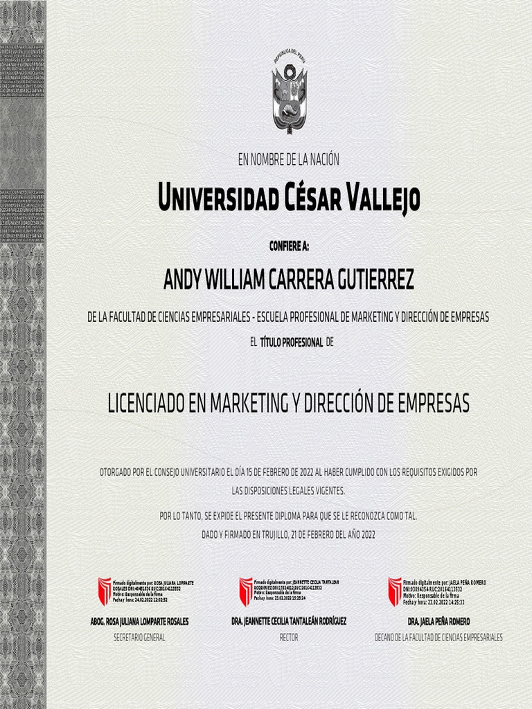 Universidad César Vallejo: Andy William Carrera Gutierrez | PDF ...