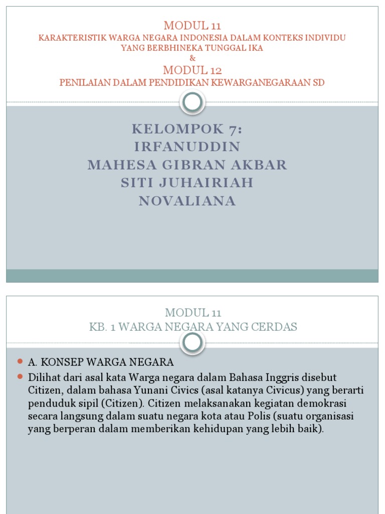 PKN Modul 11 Dan 12 | PDF