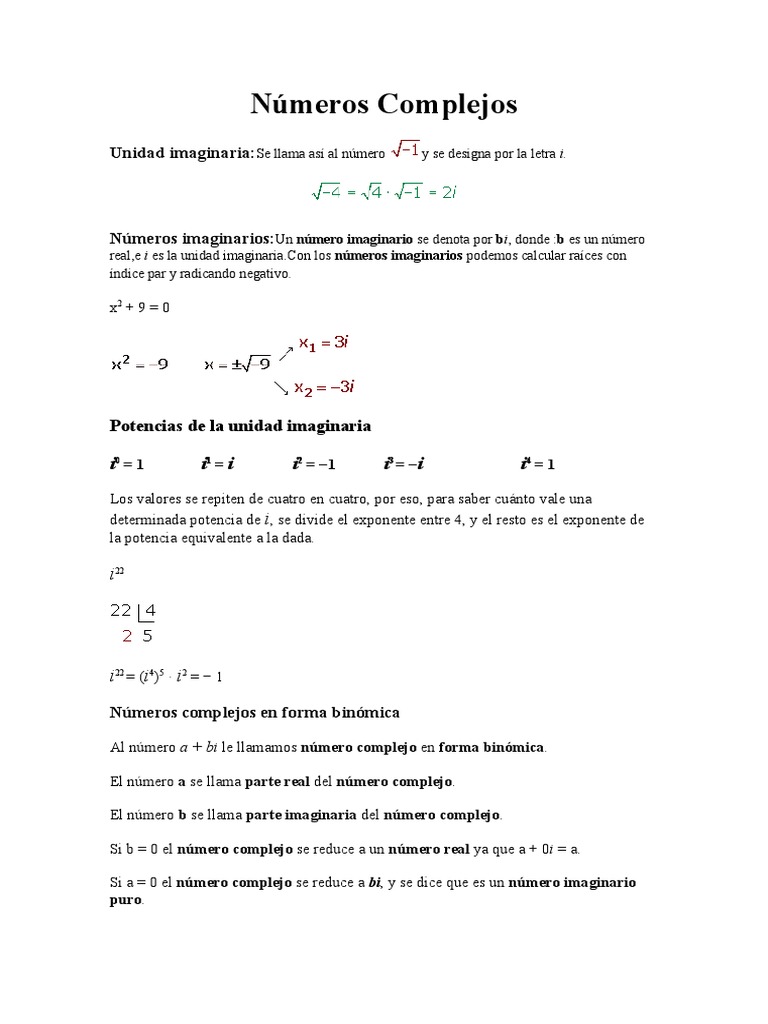 Numeros Complejos | PDF
