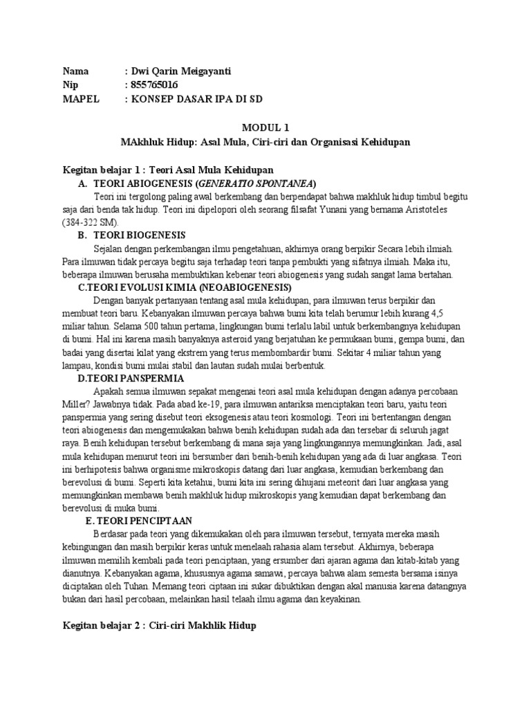 Analisis IPA Modul 1 A.N Dwi Qarin | PDF | Ilmu Sosial