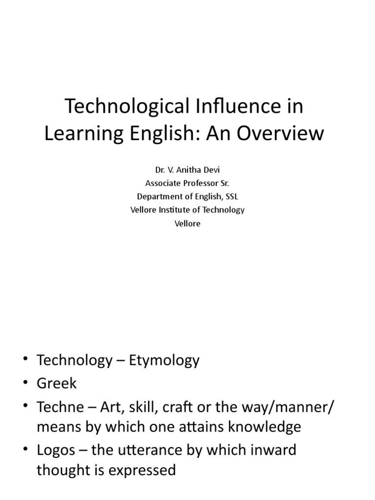 Technological Influence in Learning English | PDF