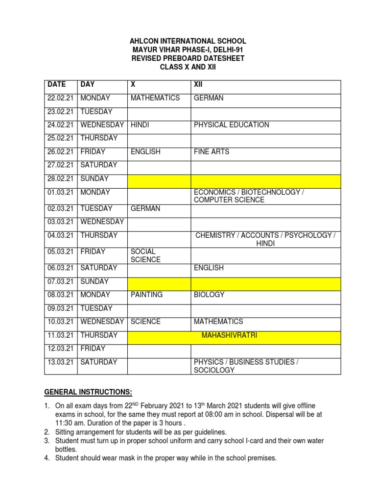 Preboard - 2 X and Xii 18 2 2021 PDF | PDF Preboard - 2 X and Xii 18 2 2021 PDF | PDF