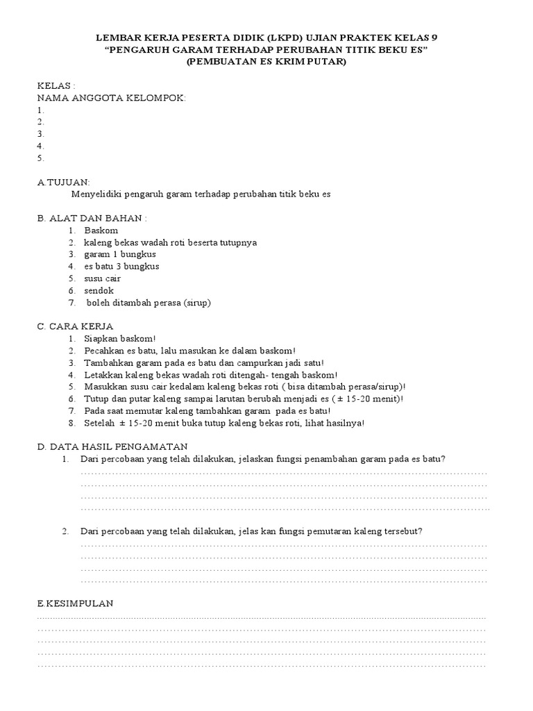 Pembuatan Es Krim Putar | PDF