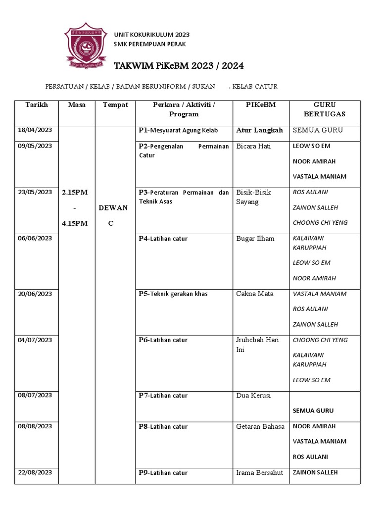 TAKWIM PiKeBM (1).docx | PDF