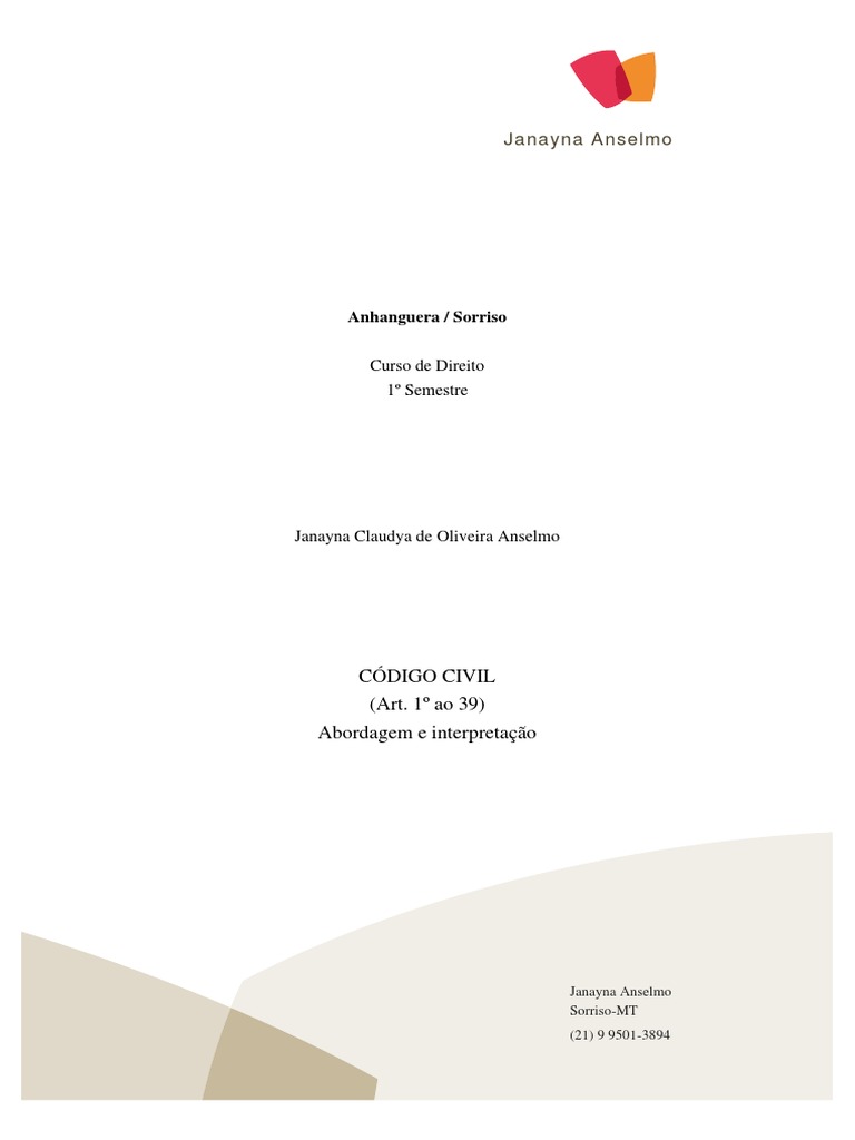 Trabalho Cod Civil | PDF