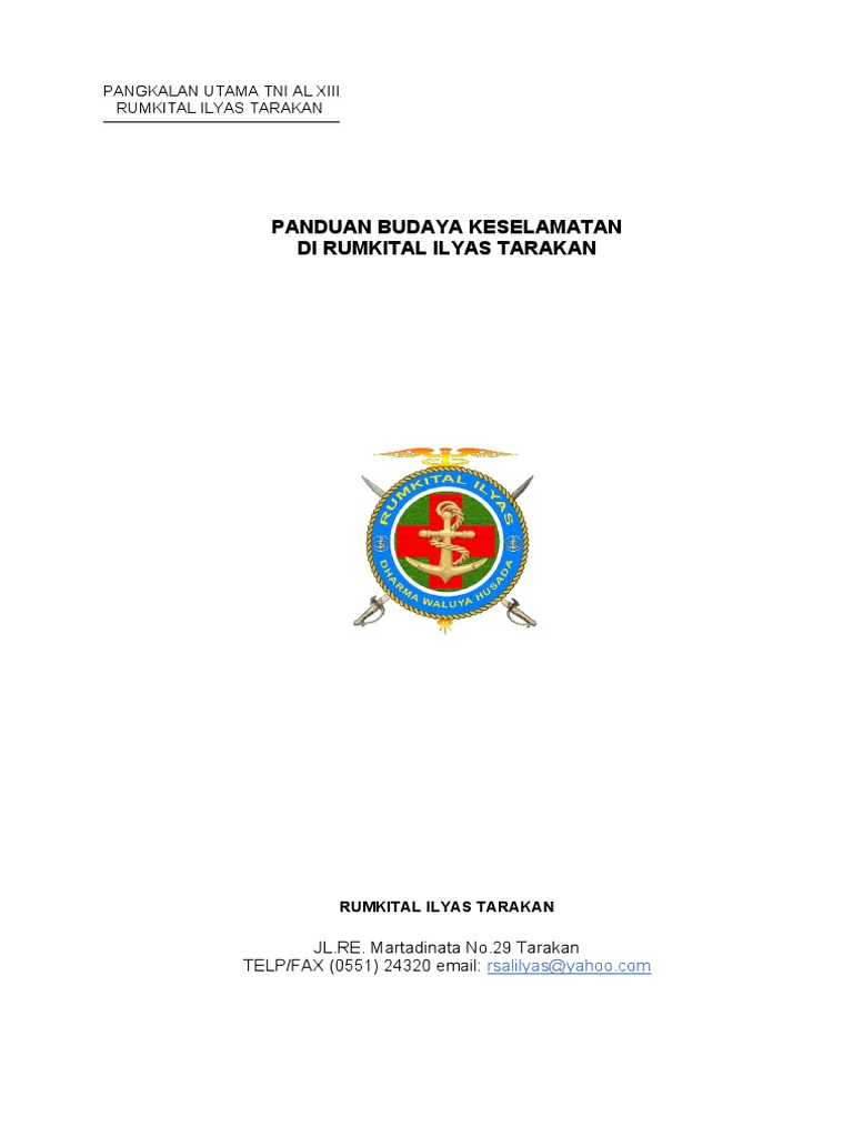 Panduan Budaya Keselamatan PMKP RSAL Ilyas 2020 | PDF | Bisnis ...