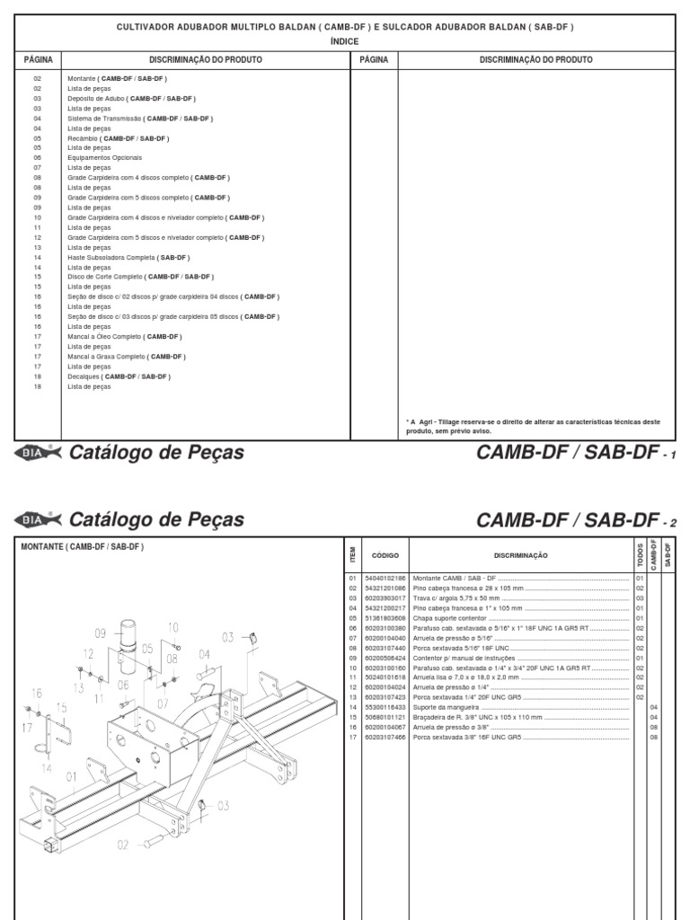 Catálogo de Peças Camb Sab-Df Português PDF | PDF
