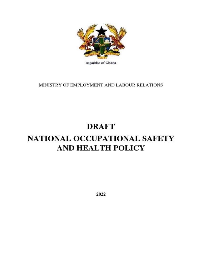 Revised Draft National OSH Policy 2022.pdf | PDF | Occupational Safety ...