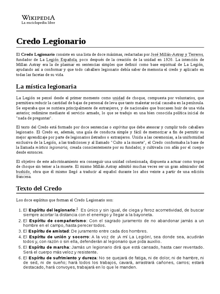 Doce Espíritus del Credo Legionario | PDF | Religión y espiritualidad