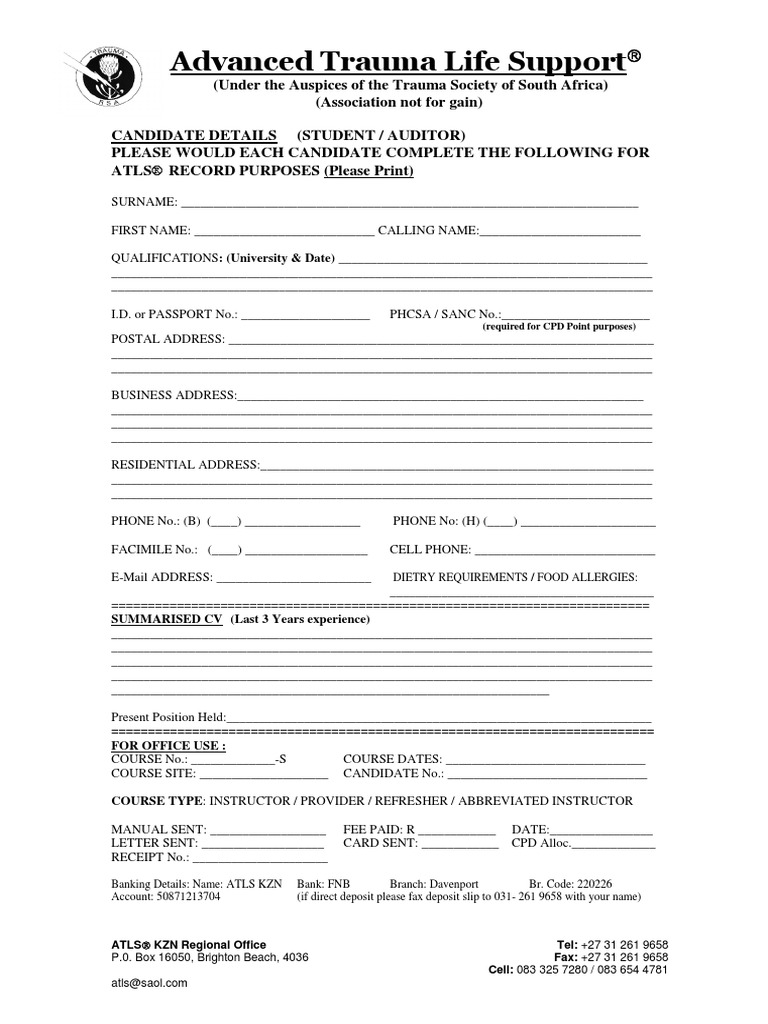 Candidate Detail Form 2 PDF