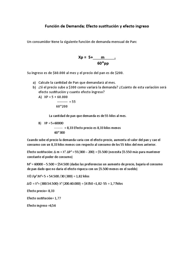 Ecuación de Slutsky | PDF