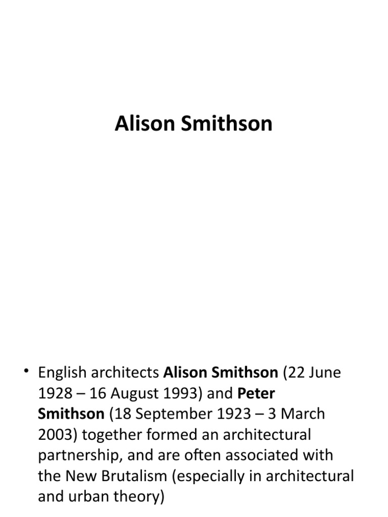 Alison Smithson | PDF