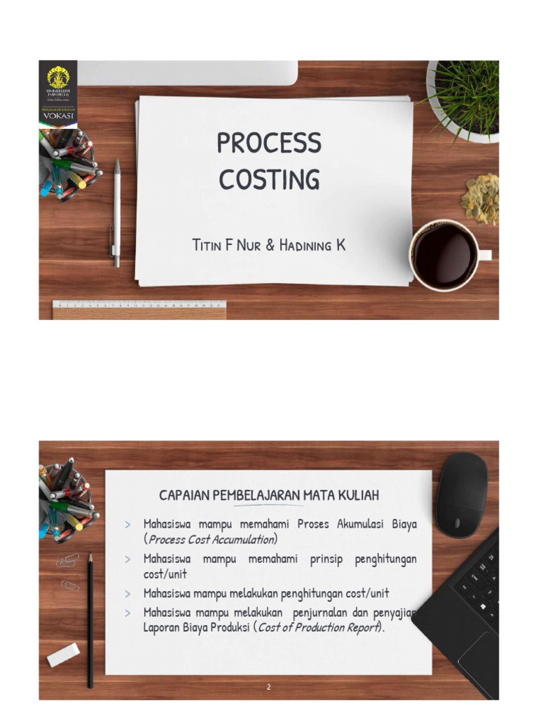 Materi Pertemuan 9 - Process Costing | PDF | Pengelolaan Keuangan & Uang | Komputer