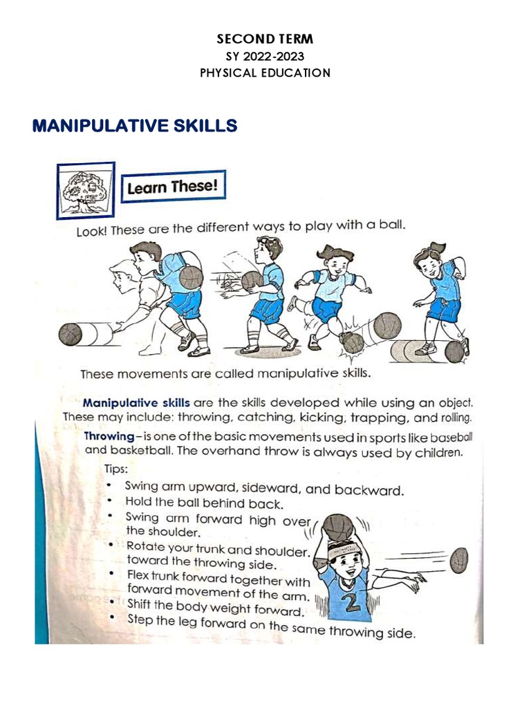 Manipulative Skills Pe 3 PDF | PDF