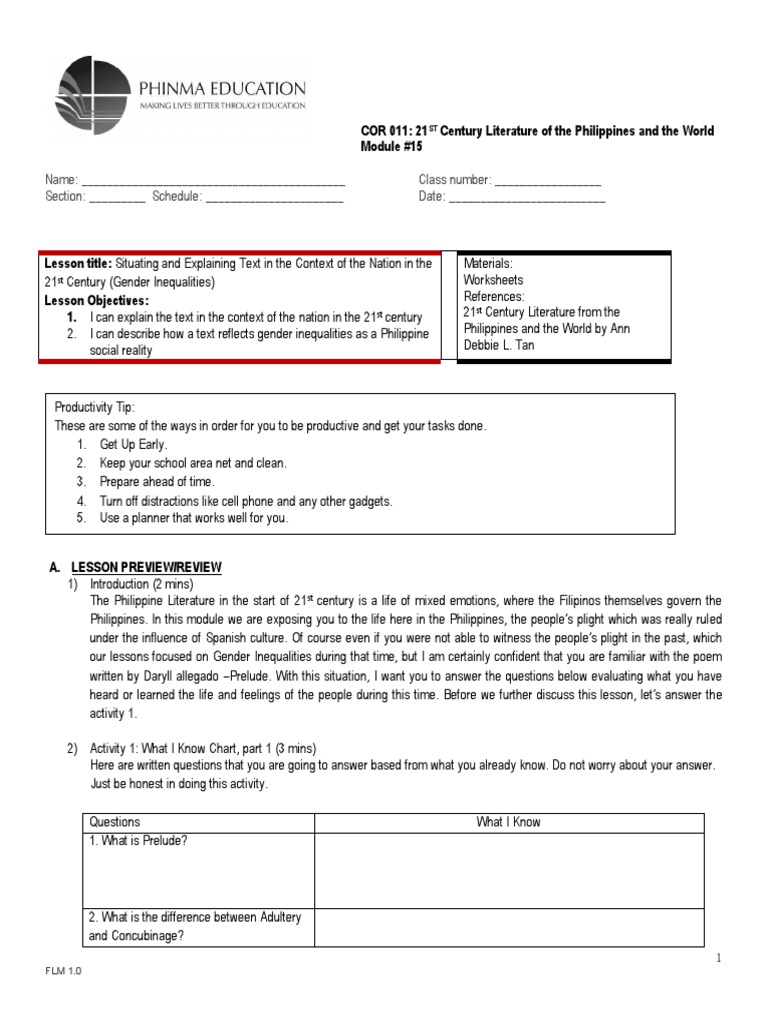 Final Cor 011 Reviewer PDF | PDF