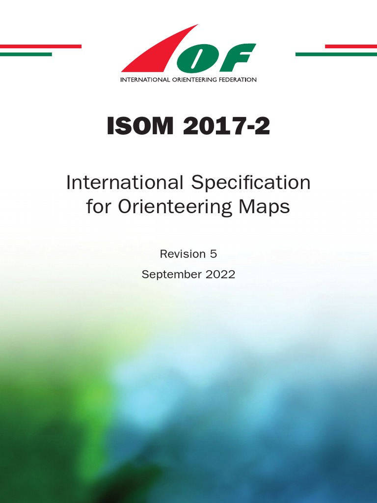 IOF ISOM 2017-2 Revision 5 September 2022 PDF | PDF | Contour Line | Map