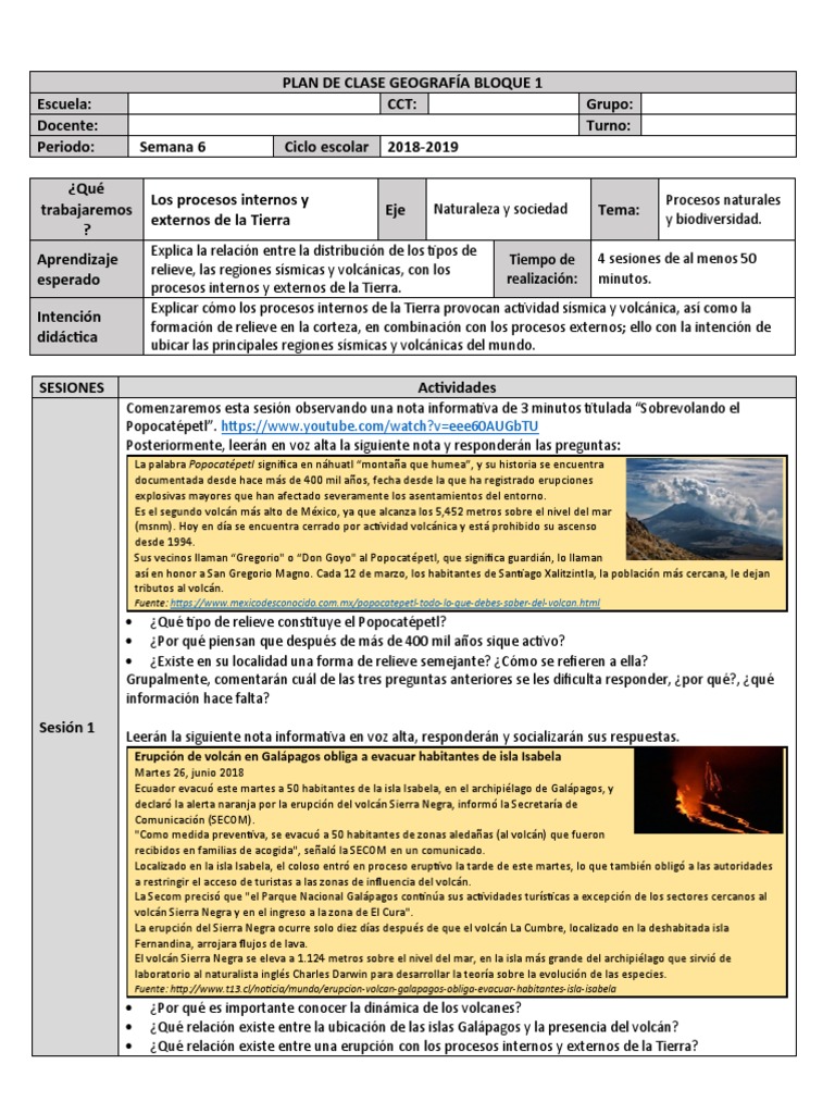 6 Los Procesos Internos y Externos de La Tierra | PDF 6 Los Procesos Internos y Externos de La Tierra | PDF