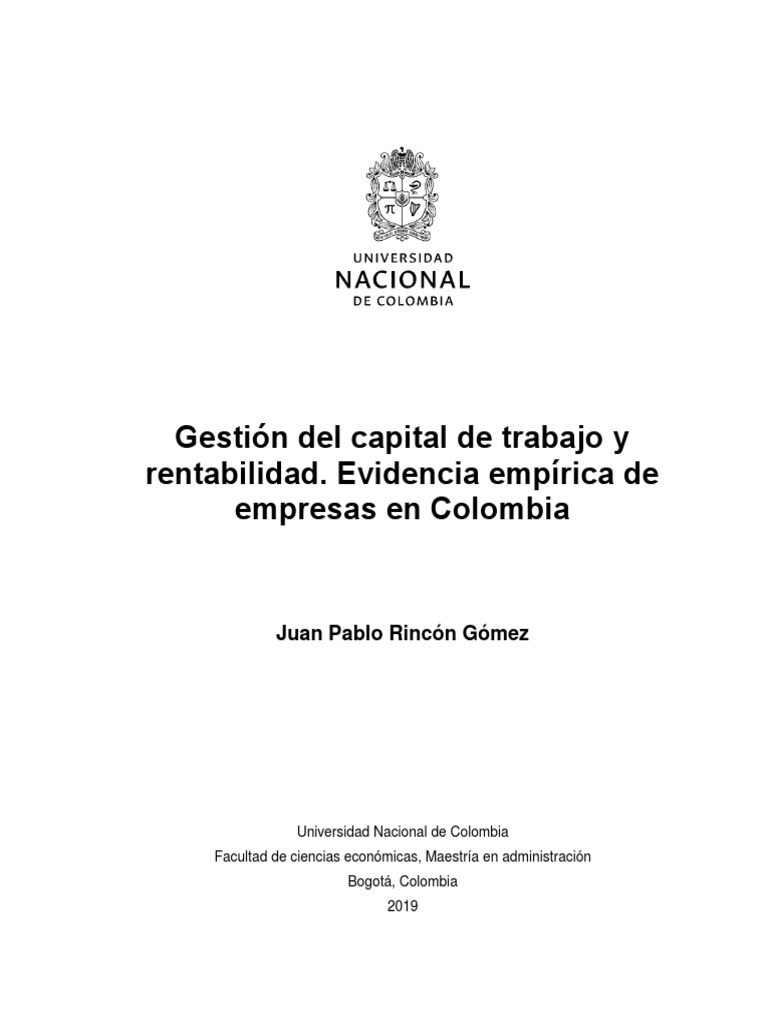 Trabajo Final de Maestria Juan Pablo Rincon CC 80089343 | PDF