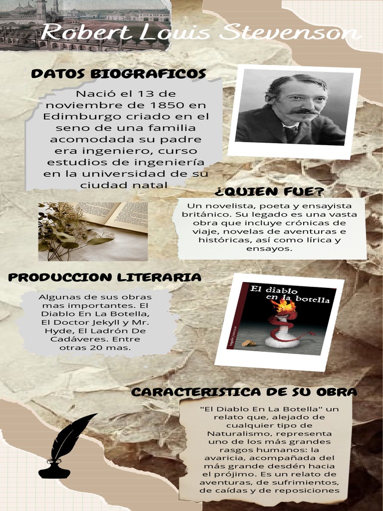Biografía y obras de Robert Louis Stevenson | PDF