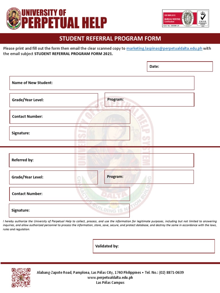 LP Student Referral Program Form 2021 | PDF | Finance & Money Management