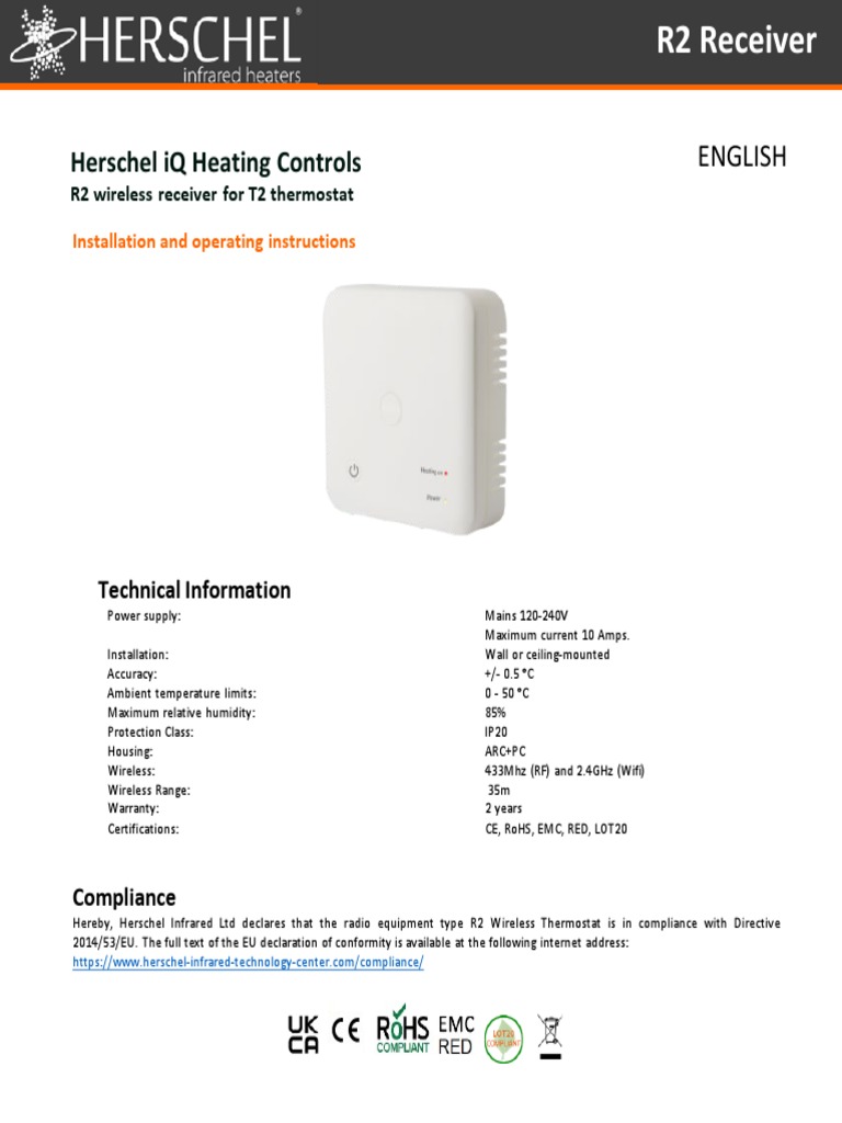 Herschel R2 Instructions | PDF