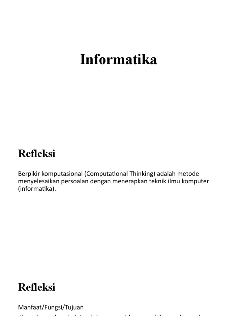 Informatika Pertemuan 02 | PDF
