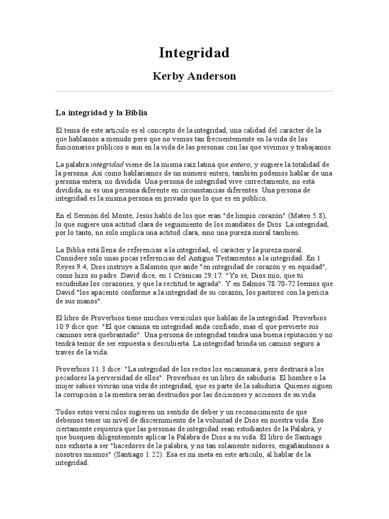 Integridad | PDF