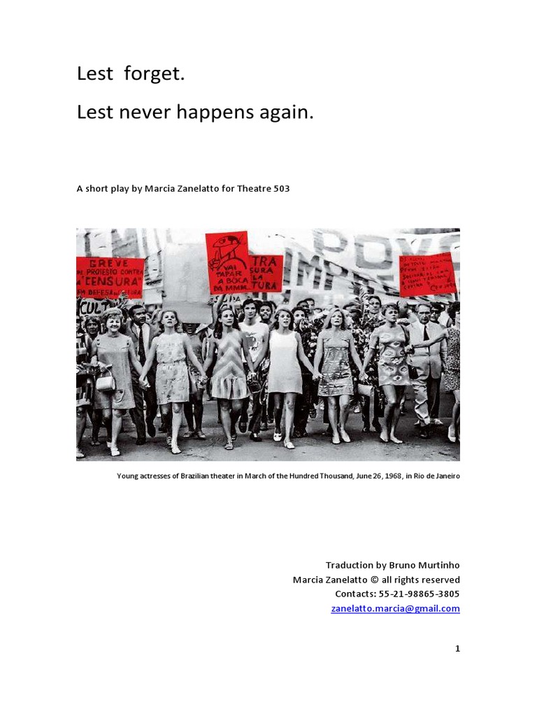 Lest We Forget Final PDF | PDF