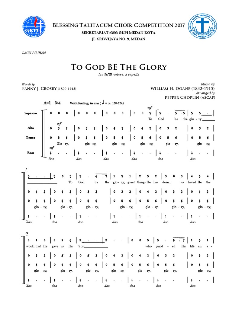 To God Be The Glory PDF | PDF