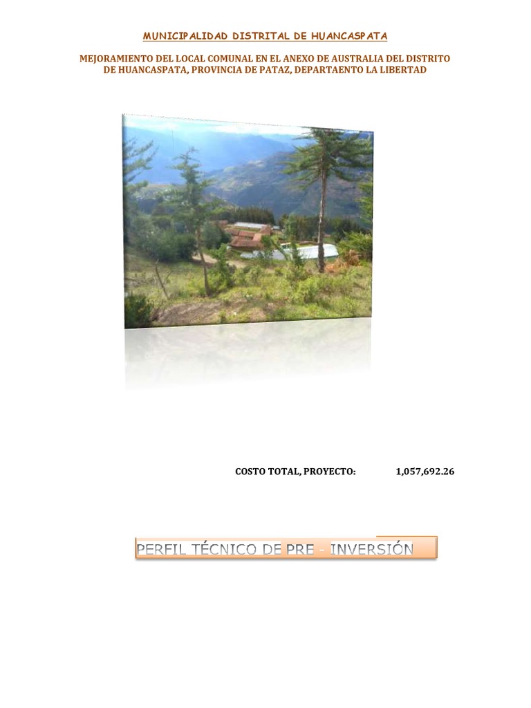 Perfil Local Comunal Australia Completo | PDF