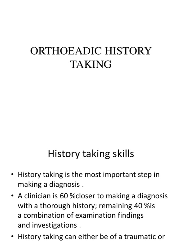 4-Orthopedic History Taking PDF | PDF | Shoulder | Injury
