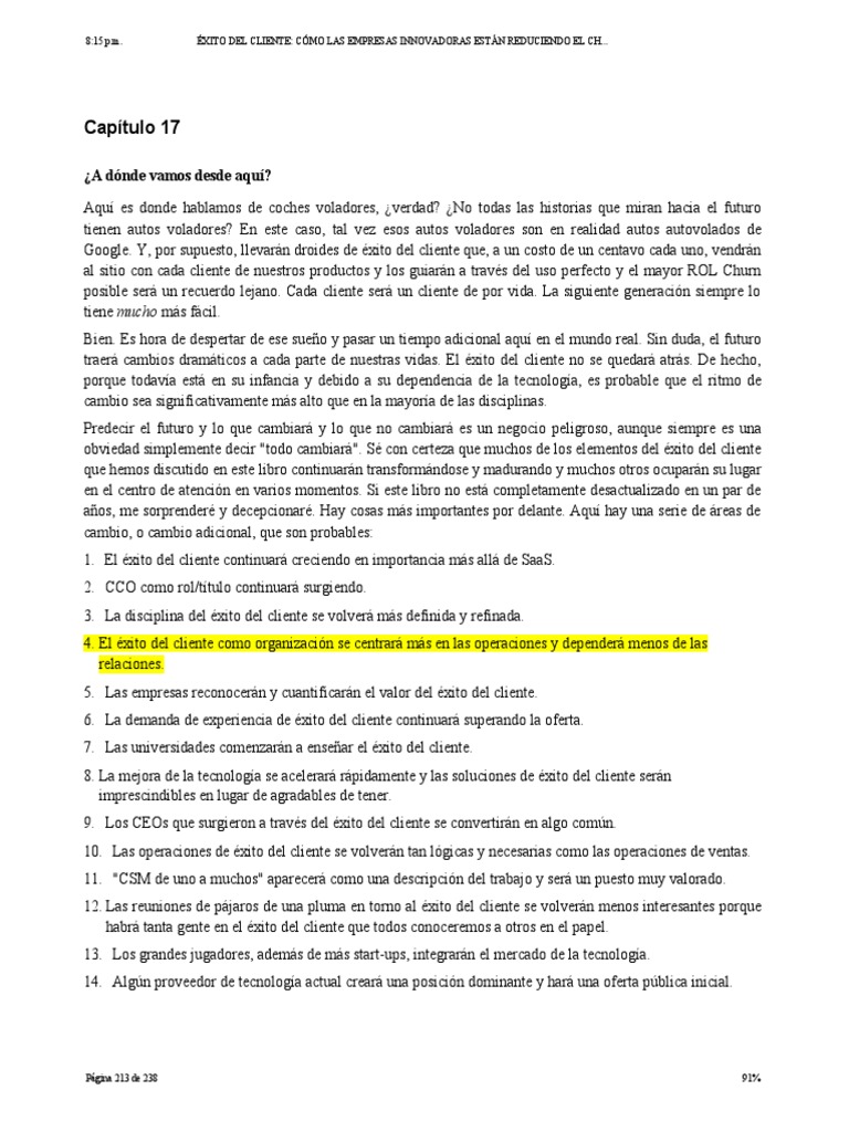 Customer Success Spanish Part VI | PDF | Negocios