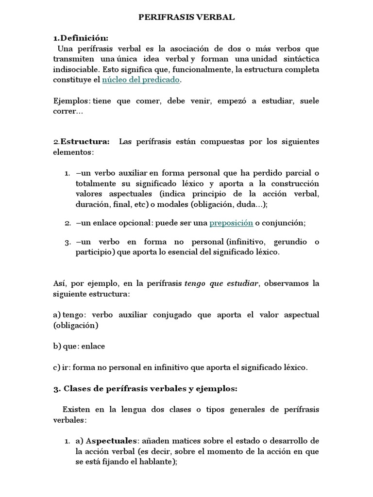 La Perífrasis Verbal 4 | PDF