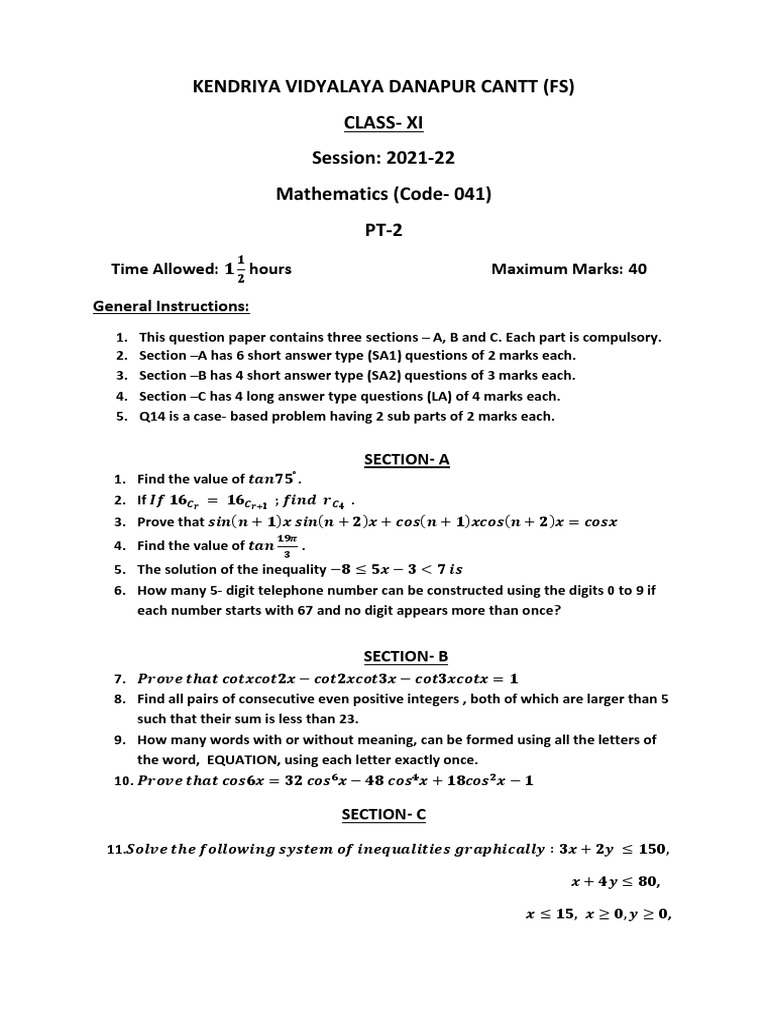 Maths XI PT-2 PDF | PDF | Angle | Circle