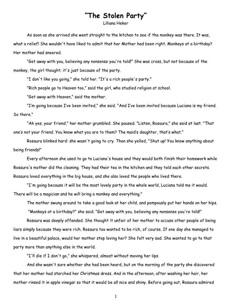 The Stolen Party PDF | PDF